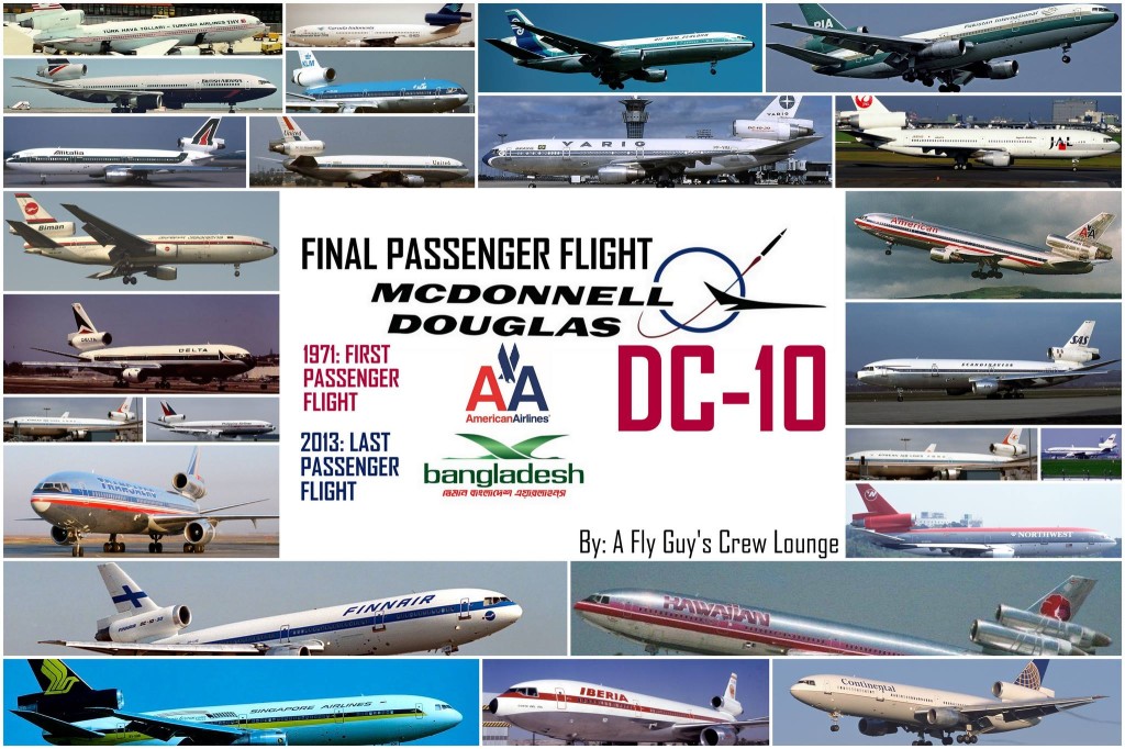 Final MD DC-10 Flight - See the Multiple Liveries Worn Over the Years