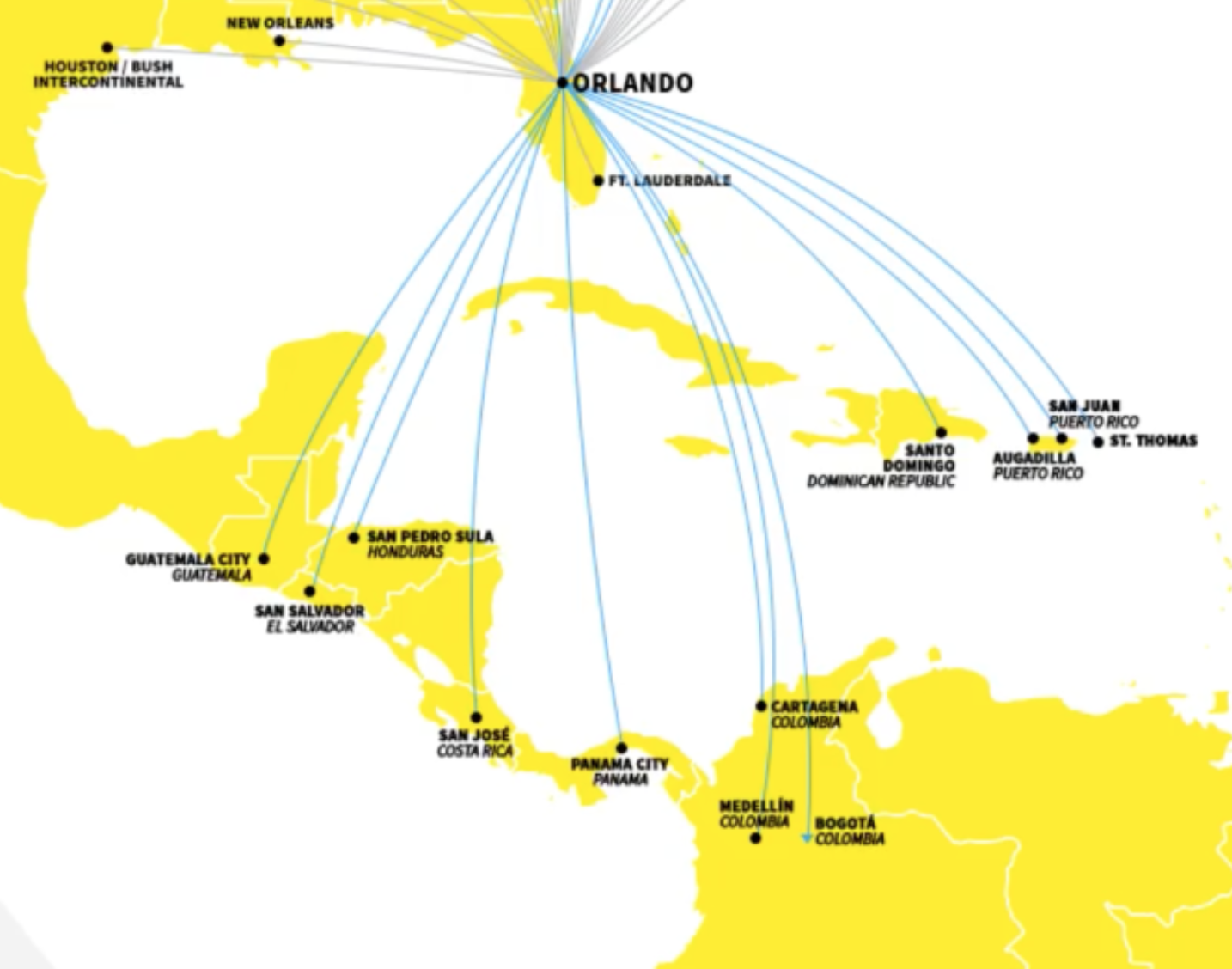 Spirit Adds 11 Latin American and Caribbean Routes from Orlando