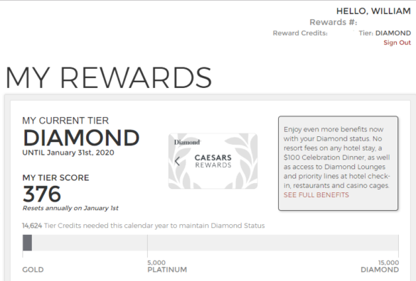 Welcome to Caesars Rewards - Why You Should Status Match for These Benefits