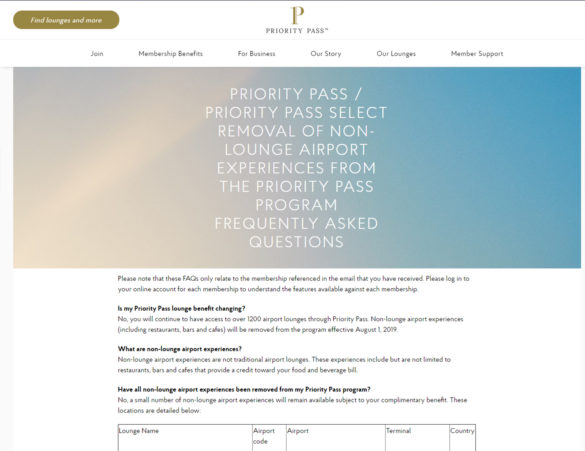 Reminder: AMEX Issued Priority Pass Access Changes Today