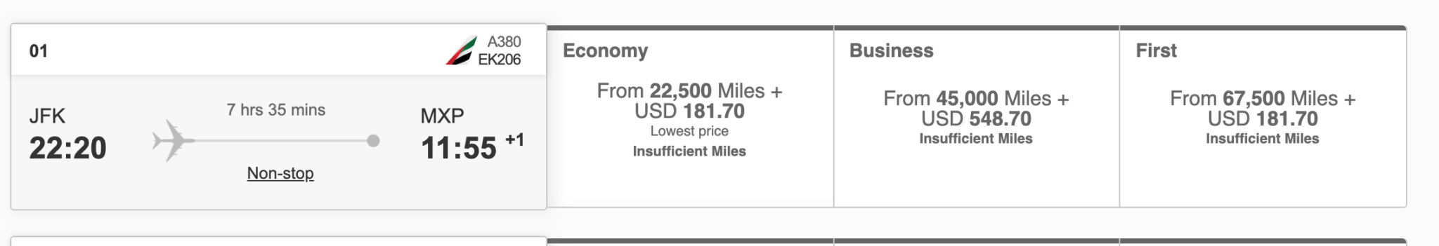 Fly Emirates First Class For Fewest Miles, Fees With This Trick
